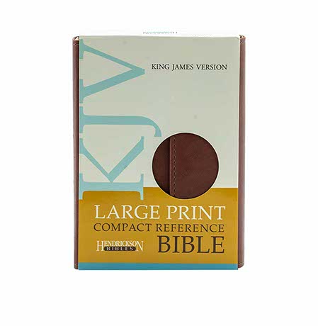 KJV Large Print Compact Reference Bible with Flap, Espresso, Flexisoft ...