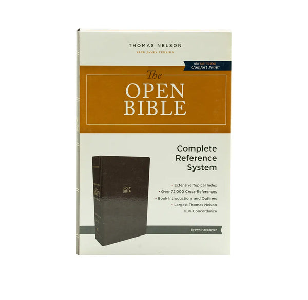 KJV OPEN BIBLE COMFORT PRINT BROWN, HC – BibleStore