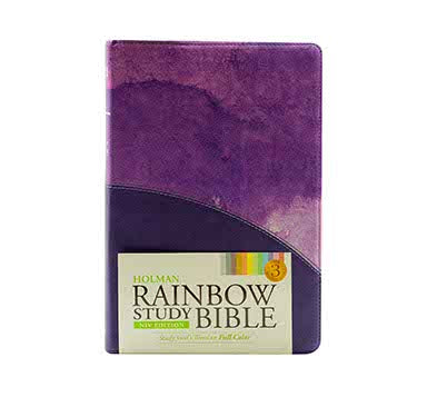 NIV Holman Rainbow Study Bible Purple LeatherTouch – BibleStore