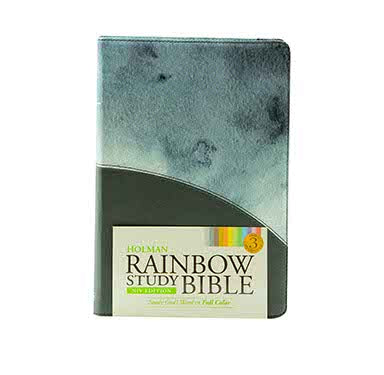 NIV Holman Rainbow Study Bible Grey/Lavender Leather Touch – BibleStore