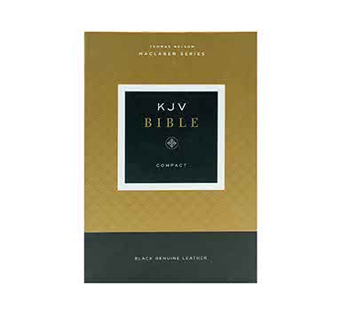 KJV, Compact Bible, Maclaren Series, Genuine Leather, Black, Comfort P ...